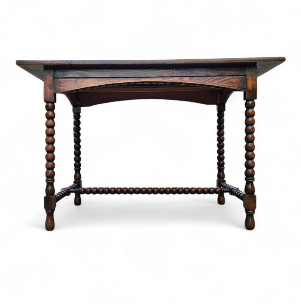 Ornate wood studded bobbin table / desk – Logohuman